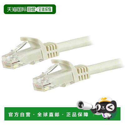 【日本直邮】StarTech.com LAN线5米CAT6白色附插销套