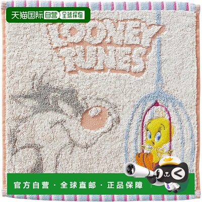 【日本直邮】丸真 Looney Tunes 摇摆人物手帕 纯棉 抗菌防臭 410