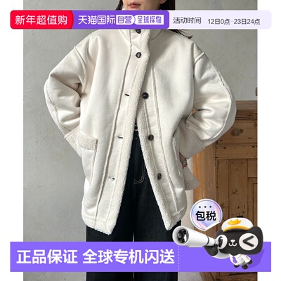 1h可退 日本直邮Thevon 女装 仿羊羔毛中长款夹克 宽松百搭外套 P