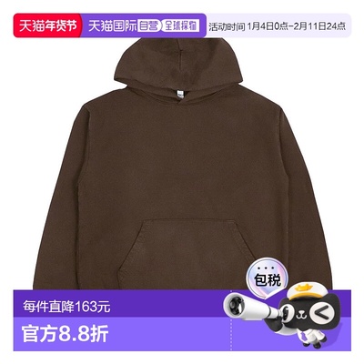 日本直邮Los Angeles Apparel 男士成衣染色重磅套头连帽衫纯色拉