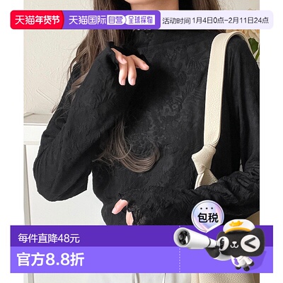 1h可退 日本直邮classicalelf 女装 秋冬蕾丝长袖上衣 透肤花边内