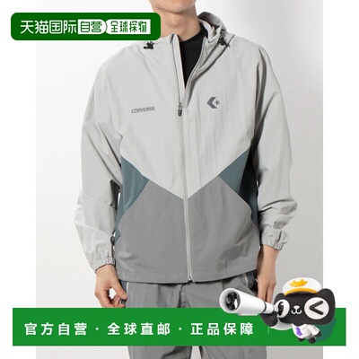 日本直邮CONVERSE 男士十字夹克 COL BLOCK WV JK 40100020 ICE G