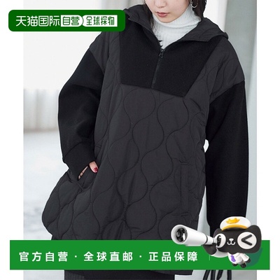 日本直邮KOBE LETTUCE 异素材切换中棉绗缝套头衫棉服 [K1331]