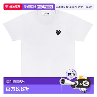 Comme des Garcons川久保玲经典经典小黑心短袖T恤 半袖
