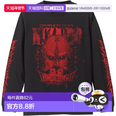 【日本直邮】COSPA Dorohedoro（原版）恶魔二阶堂长袖T恤 黑色 M