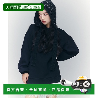 1h可退 日本直邮eimy istoire 女士羽毛装饰下摆卫衣连衣裙 11246