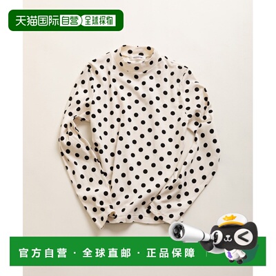 1h可退 日本直邮CHILD WOMAN 女装 高领长袖圆点印花棉质打底衫 0