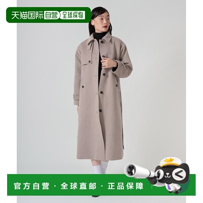 1h可退 日本直邮TINA：JOJUN 女士优雅羊毛感长款大衣 可拆领设计