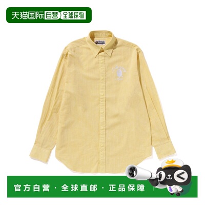 日本直邮A BATHING APE 女士刺绣COLLEGE字母长袖衬衫 1L30231002