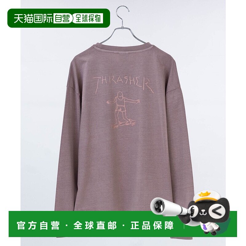 1h可退 日本直邮THRASHER 男女同款 GONZ艺术 Pigment 长袖T恤 TH