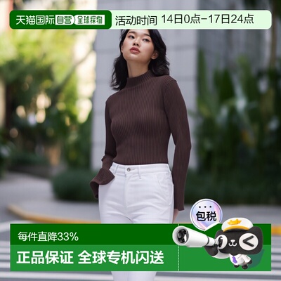 日本直邮日潮 GRL 高领喇叭袖针织衫 k9209d 韩系早秋氛围感穿搭