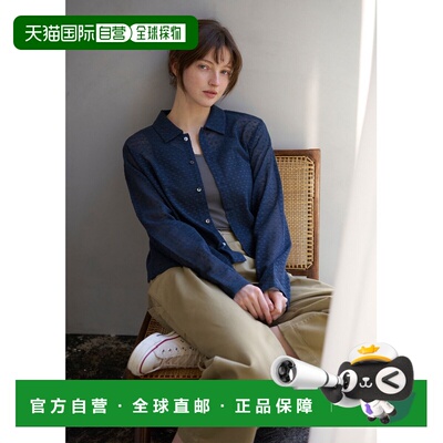日本直邮INDIA INDUSTRY 女装 圆点蕾丝衬衫式开衫 BSB262L104000