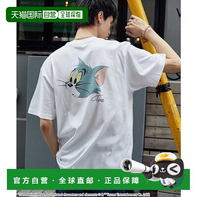 1h可退 日本直邮FREAK'S STORE男士全棉Tom and Jerry卡通图案宽T