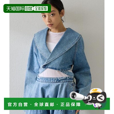 日本直邮官方授权 Whim Gazette 后蝴蝶结设计 牛仔外套