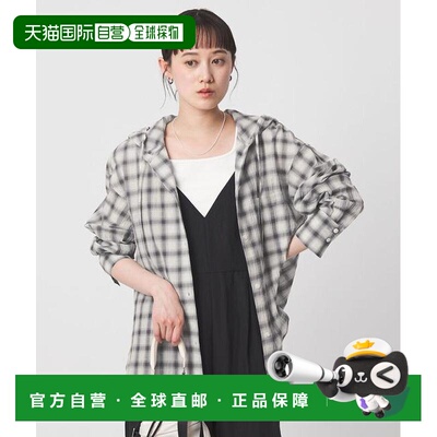 日本直邮green label relaxing  at ease  连帽格纹衬衫（款）