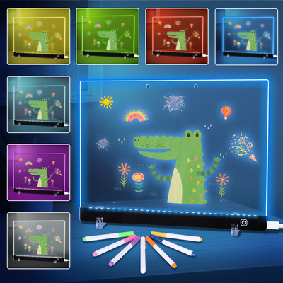 Touch illuminated drawing board, colorful fluorescent board