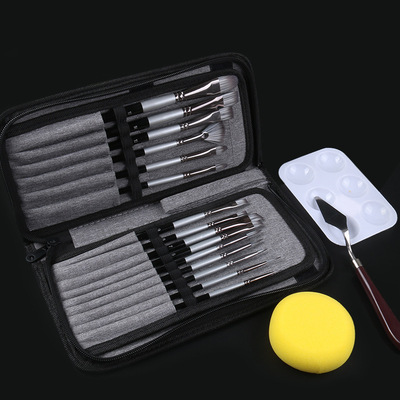 Oil painting pen set of 19 nylon oil painting pens油画笔套装