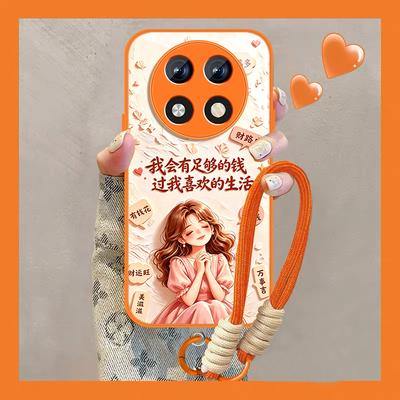 适用oppoa1pro手机壳女我会有钱的a2por新款可爱a1x挂绳外壳K11X玻璃A1PRO防摔0pp0保护套a1活力版高级感