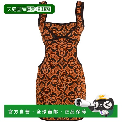 香港直邮Marine Serre 女士 SERRE 海军风红色连衣裙 D188SS23WWO