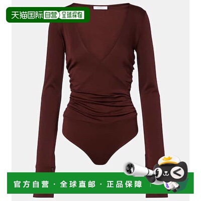 1h可退 香港直邮MaxMara 麦斯玛拉 女士 Nigella 垂褶羊毛连体衣