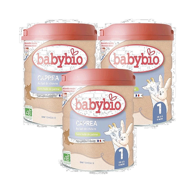 欧洲直邮Babybio法国伴宝乐 1段绿色有机婴儿羊奶粉800gx3罐山羊