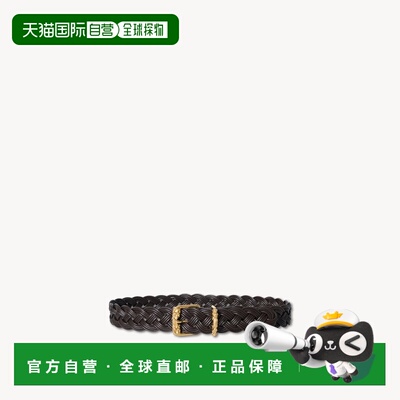 自营欧洲直邮THE ROW Augustus女士深棕色牛皮革腰带
