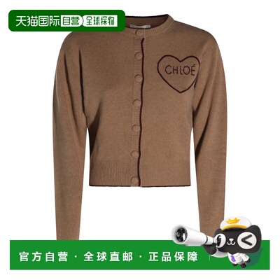 1h可退 香港直邮Chloe 蔻依 女士 合身徽标针织开衫 CH26AMC15710