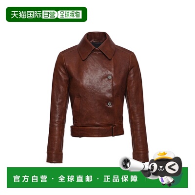 1h可退 美国直邮magda butrym 女士 Sheep 漏斗领皮革夹克皮衣