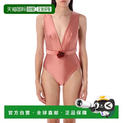 1h可退 香港直邮ZIMMERMANN 女士 V领连体泳衣 4371WSS25
