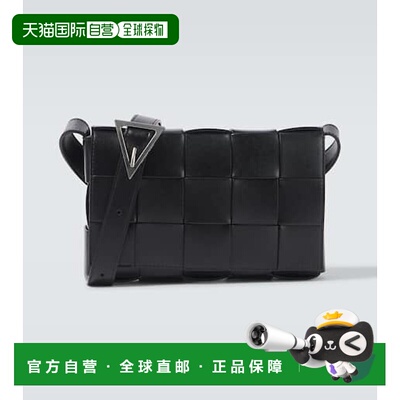 香港直邮Bottega Veneta 葆蝶家 男士 Cassette Intreccio 皮革斜