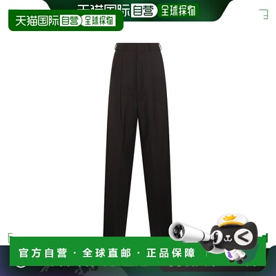 香港直邮Sportmax 斯宝麦斯 女士 FELICE 深褐色初剪羊毛弹力长裤