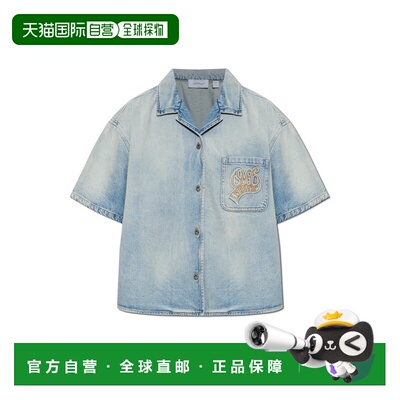 1h可退 香港直邮OFF-WHITE 女士衬衫 2FA00585T0W417 AW2026 蓝色