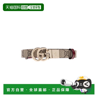 香港直邮GUCCI 女士腰带 65941892TIG9792 AW2025 棕色 双面 GG M