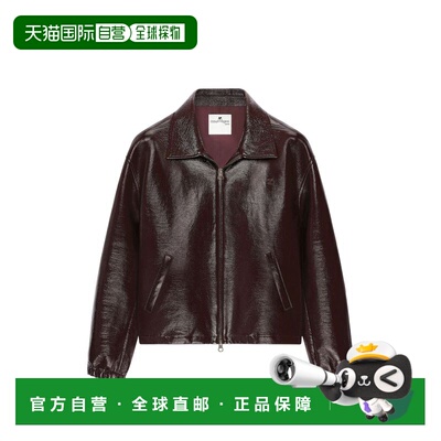 香港直邮Courreges 女士 PU ELASTANE 棕色棉质夹克 326CBL366VY0