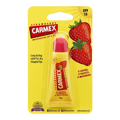 欧洲直邮Carmex小蜜缇润唇膏3*10g草莓味滋润保湿防止干裂呵正品