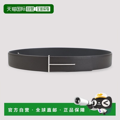 1h可退 香港直邮Tom Ford 汤姆 福特 男士 CALF 棕色黑色皮带腰带