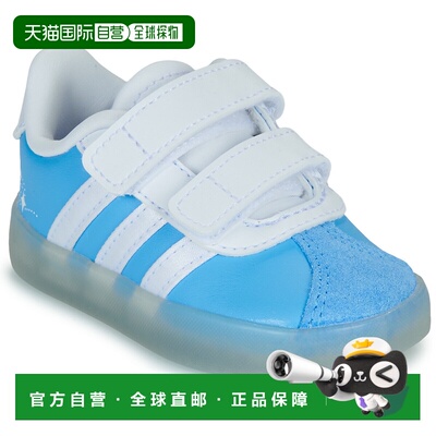 欧洲直邮adidas 女孩鞋 低帮板鞋 蓝色 冬天 VL COURT 3.0 CINDER