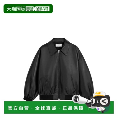 香港直邮CELINE 男士外套 RV14D599E38NOBLACK SS2026 黑色皮衣