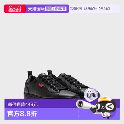 自营欧洲直邮HUGO BOSS雨果HUGO RED仿皮运动鞋 侧缝处有红色标识