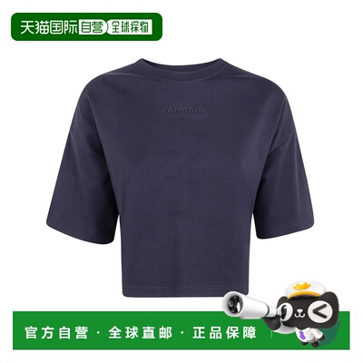 香港直邮BALMAIN 女士T恤 GF0EE145BD10EAP SS2026 黑色 SMALL 