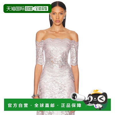 香港直邮Rabanne 女士 露肩蕾丝上衣上衣 25EJTO097PA0244半袖