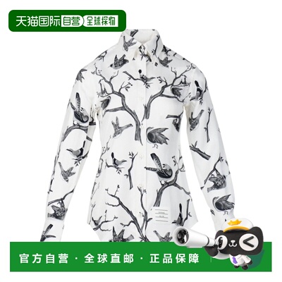 1h可退 香港直邮Thom Browne 长袖鸟类印花衬衫 FLL005AF1048