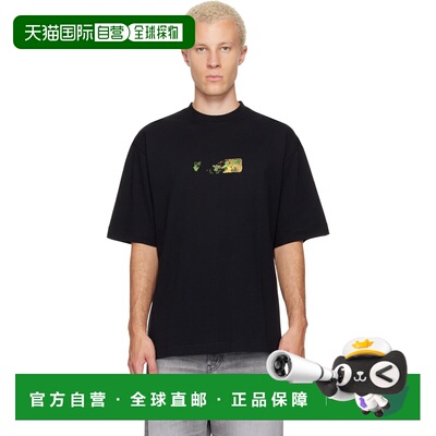 香港直邮off-white 男士 黑色 Spices Arrow Skate T恤 OMAA120F2