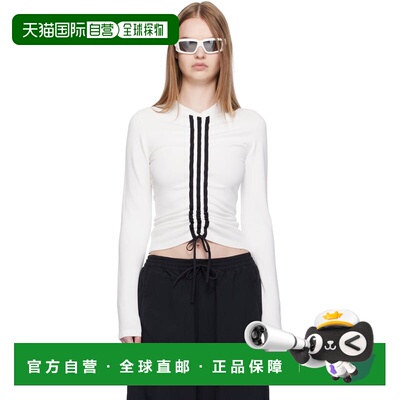 1h可退 香港直邮Y-3 女士 白色 Fitted Cinch 长袖 T恤 KD4760