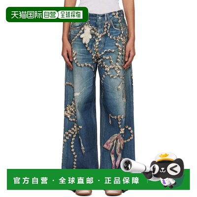 香港直邮Acne Studios 艾克妮 女士 蓝色 Trompe-L'Oeil 1981 牛