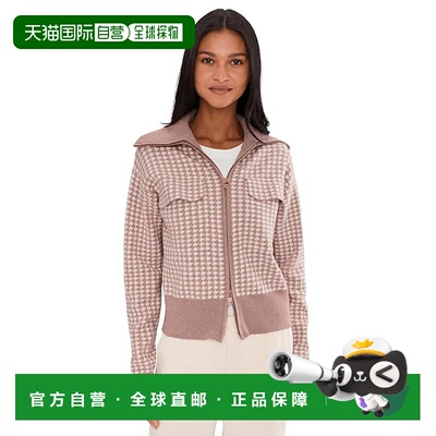 美国直邮VARLEY 女士 Ablett 提花针织夹克 brown棕色 舒适时尚