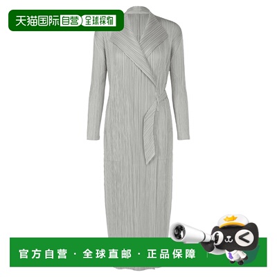 欧洲直邮Issey Miyake Pleats Please Facade Coat L. Grey