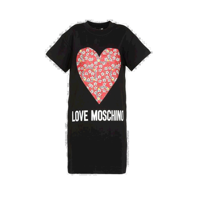 香港直邮Moschino 爱心印花T恤式连衣裙 W5B1104M4055