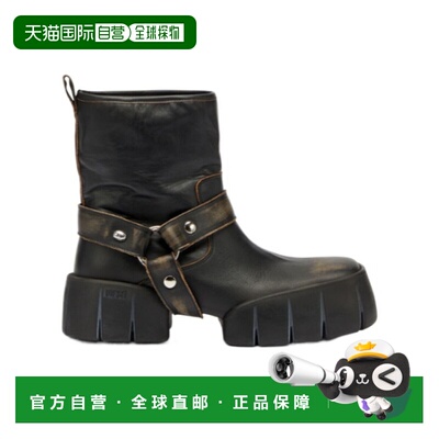 香港直邮DIESEL 男士靴子 Y03906P7768H3017 AW2026 黑色 D-Tex -