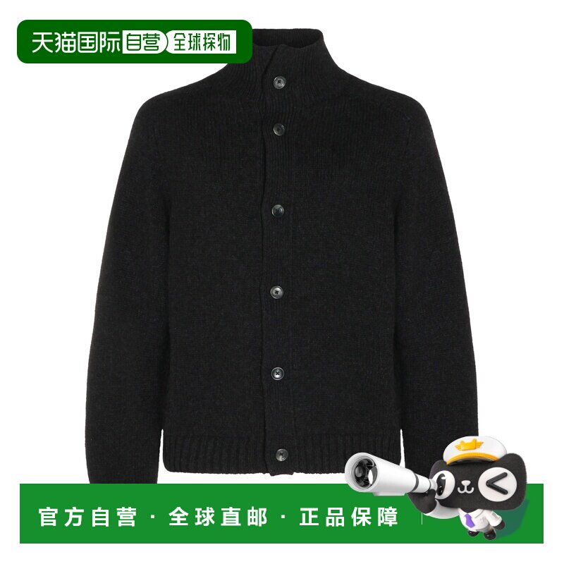 香港直邮Tom Ford 汤姆 福特 男士 阴影灰色羊绒针织开衫 KBL023Y